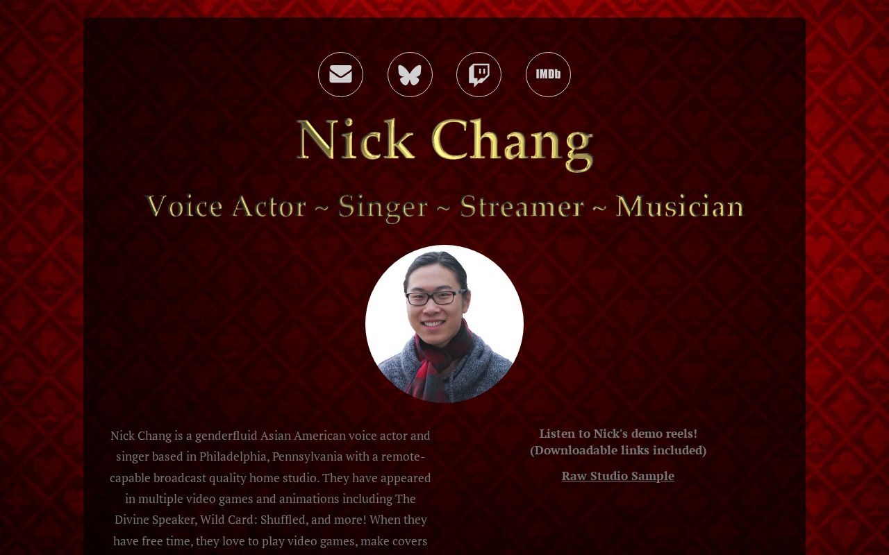 Nick Chang: Voice Actor